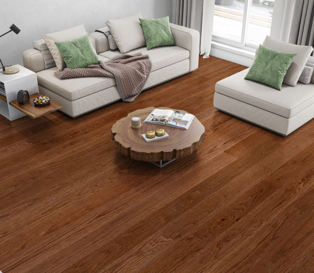 3/4" x 2-1/4" Tulip Prefinished Metro Brown Oak Hardwood