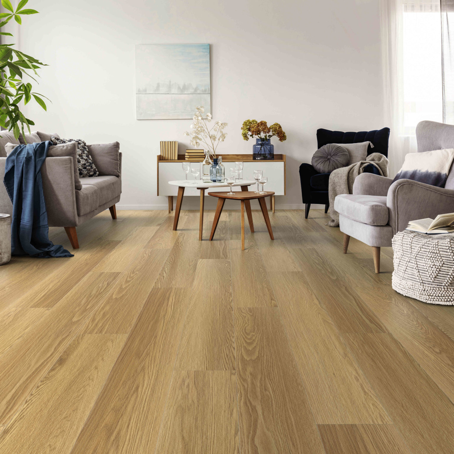 SPC Raven Oak 28 mil W/ Pad attached - PC Hardwood Floors
